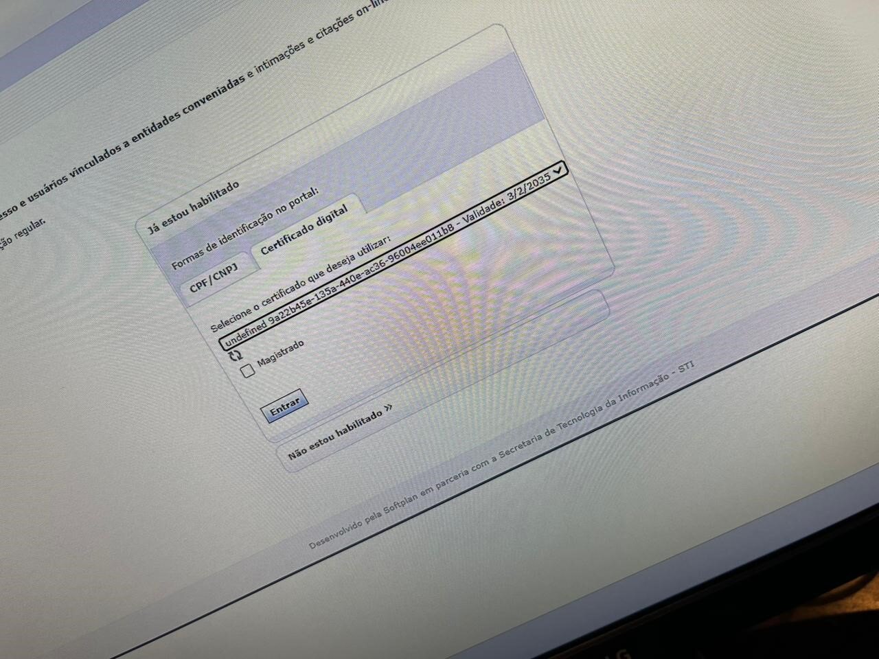 Token Certificado Certisign Indisponível.